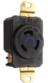20 Amp NEMA Connector L620 - Black Back, White Front Body – Vaughan ...