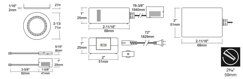 Liteline Undercabinet Puck Light 3pack Kits – Vaughan Electrical Supply